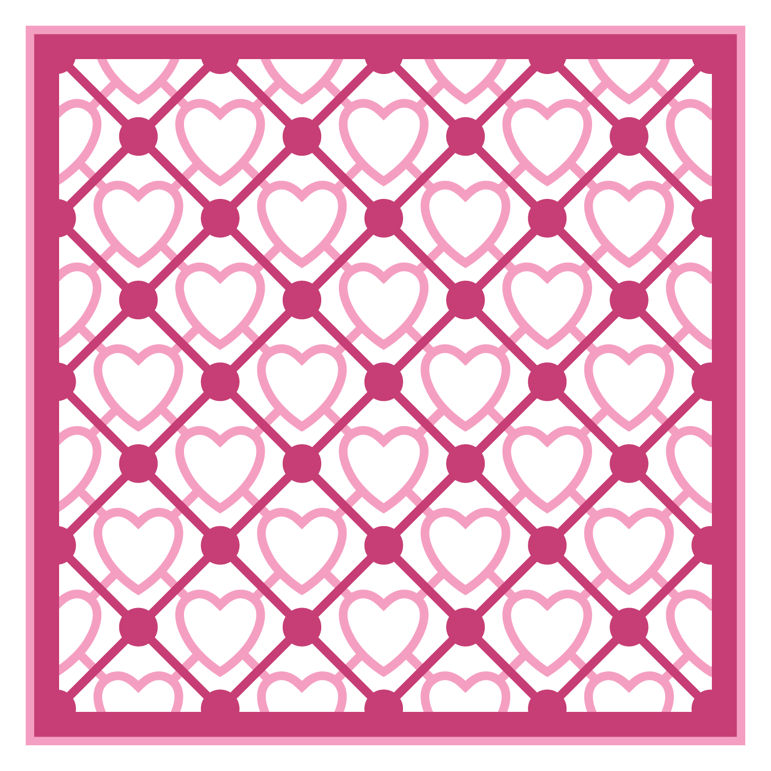 Layered Heart in Square Card Background Overlay|D-1245234