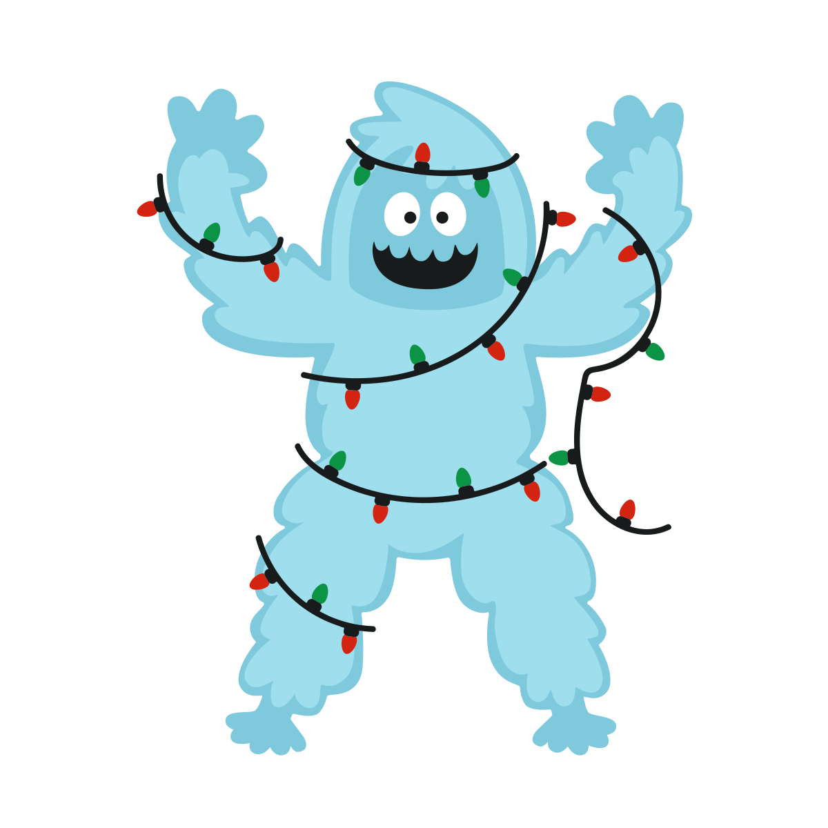 Yeti Wrapped in Lights|D-1234881