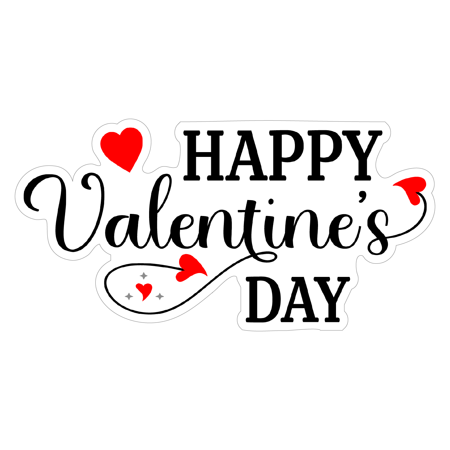 Happy Valentine's Day Sentiment Sticker|D-1242529