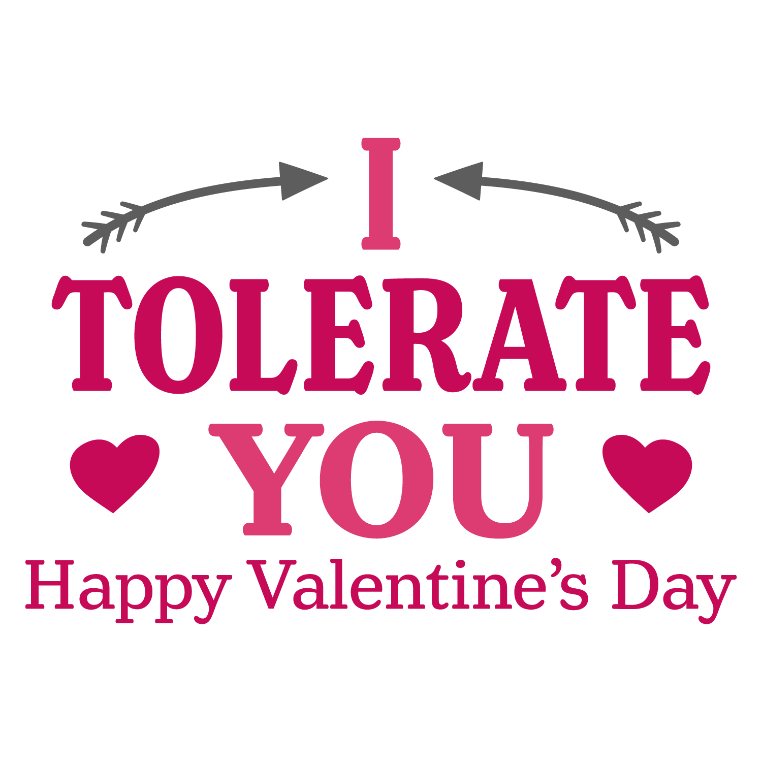 I Tolerate You Sarcastic Sentiment for Valentine's Day|D-1238839