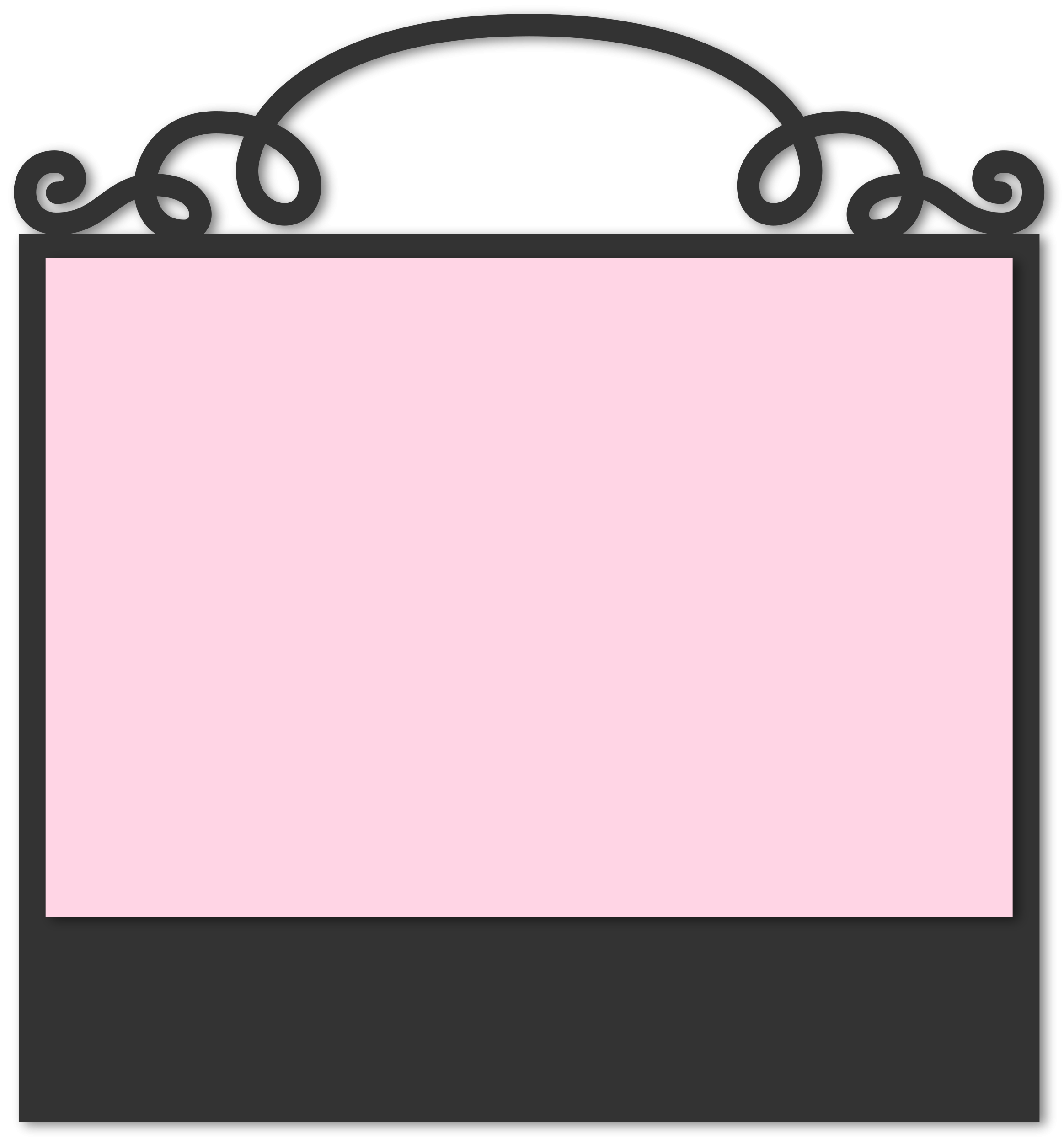 vintage wrought iron frame sign |D-1237906