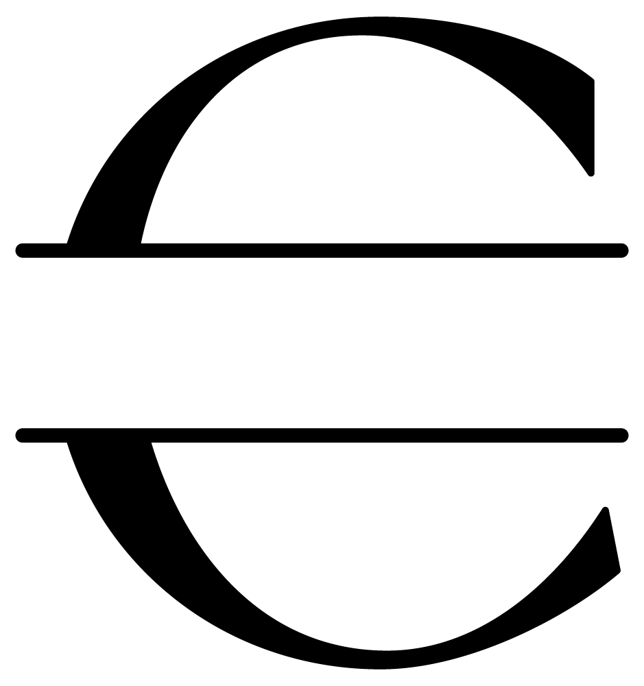 C Split Letter Monogram|D-1232808