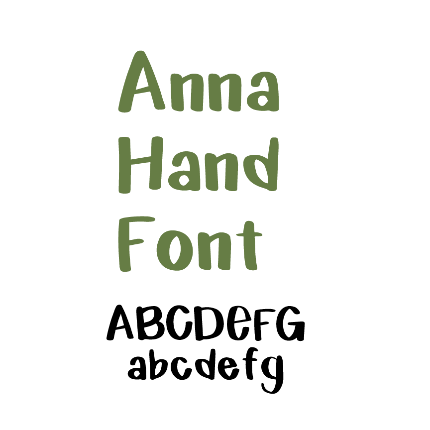 Anna Hand Font, Handwritten Font|D-1242487