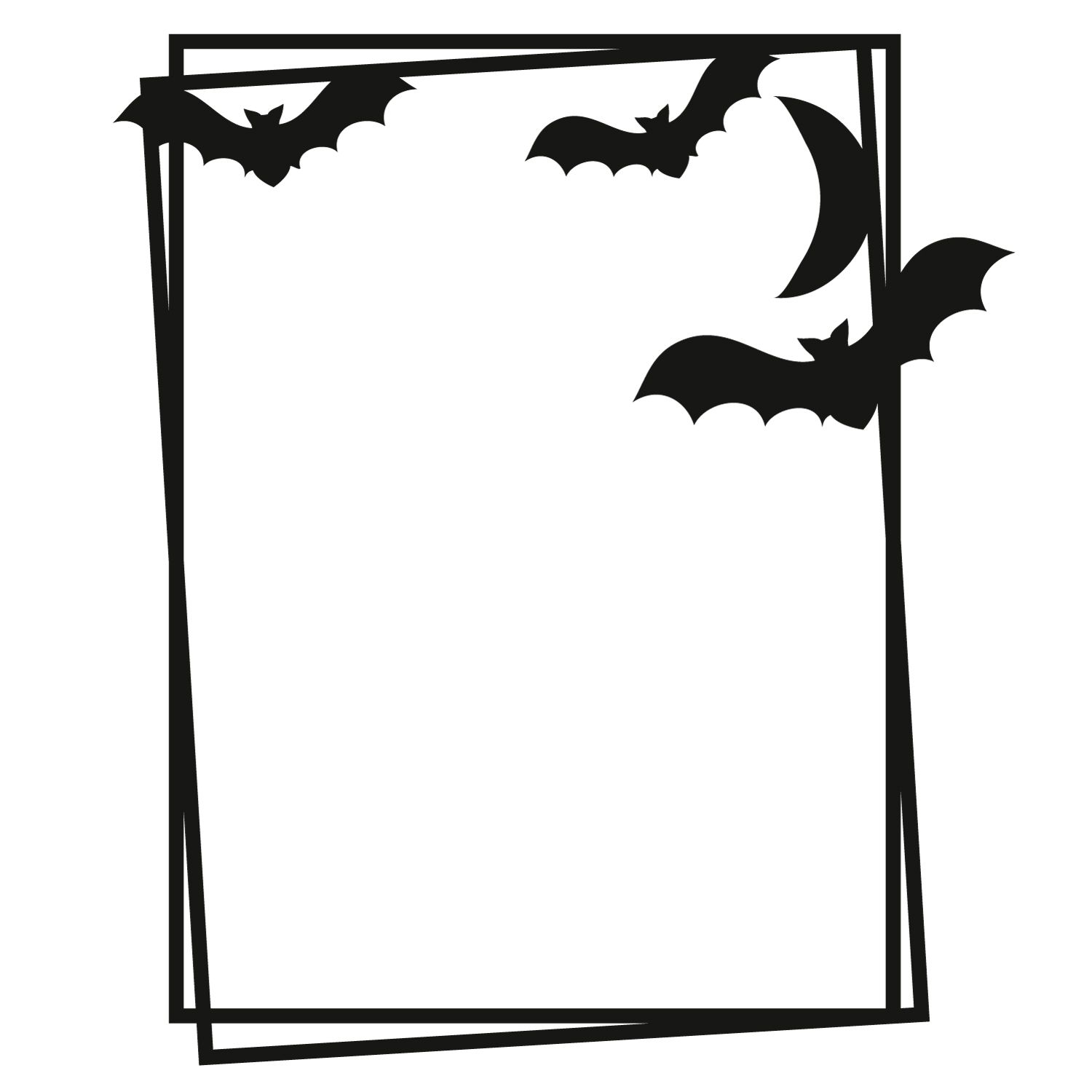 Halloween Bat Rectangle Frame|D-380897
