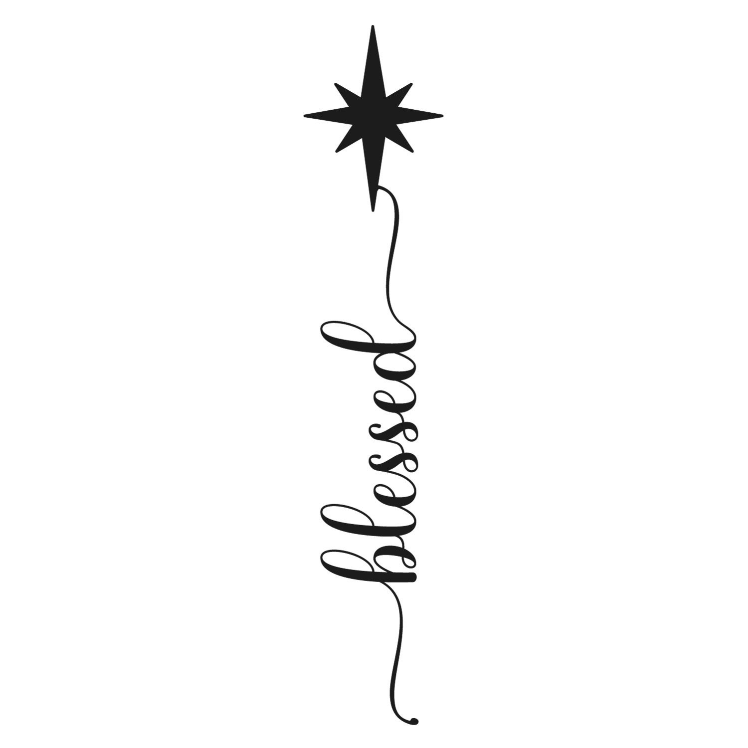 Blessed Vertical Christmas Star Word|D-1233438