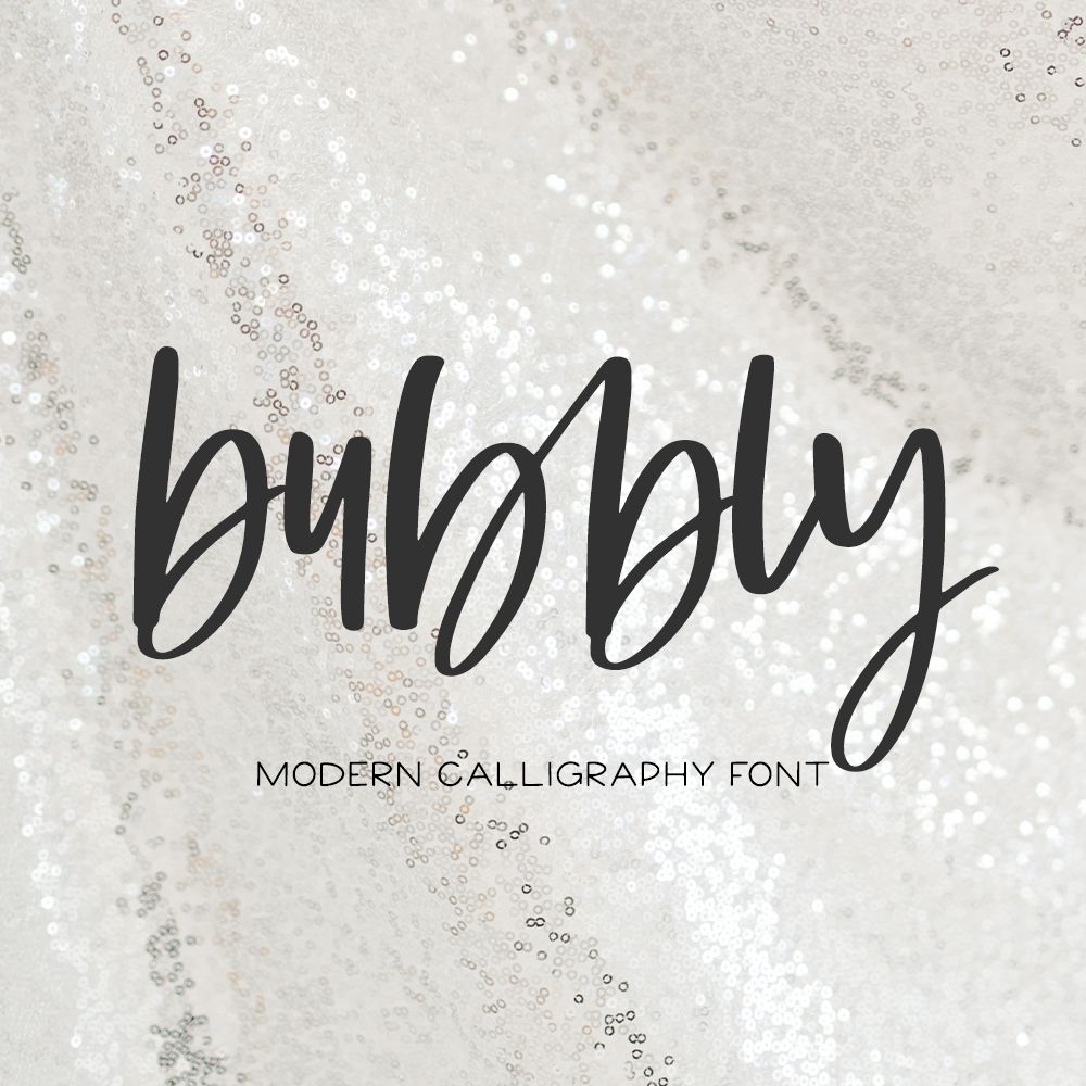 Bubbly Script Font|D-377367