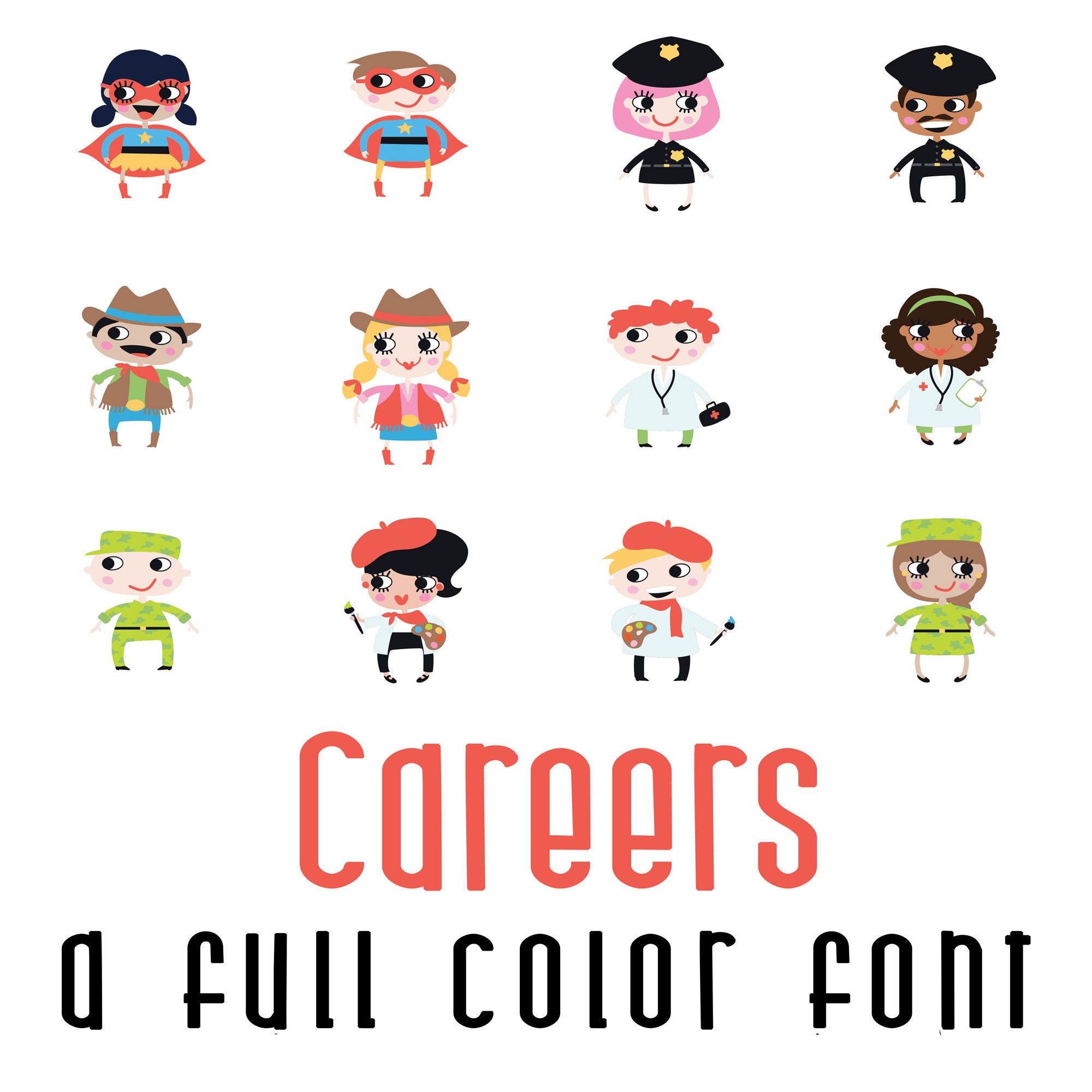 Careers Full Color Font|D-381002