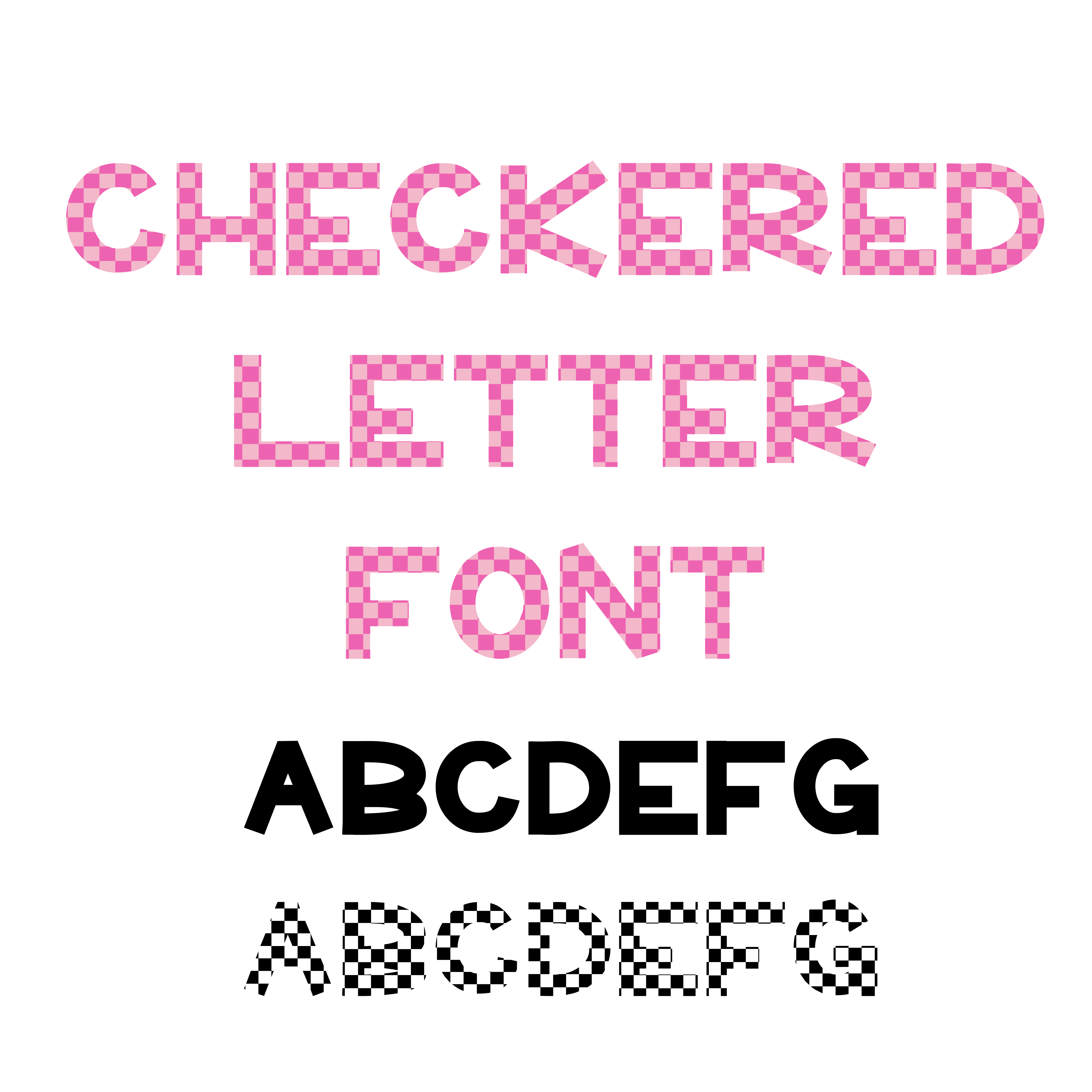 Checkered Letter Font|D-1233065