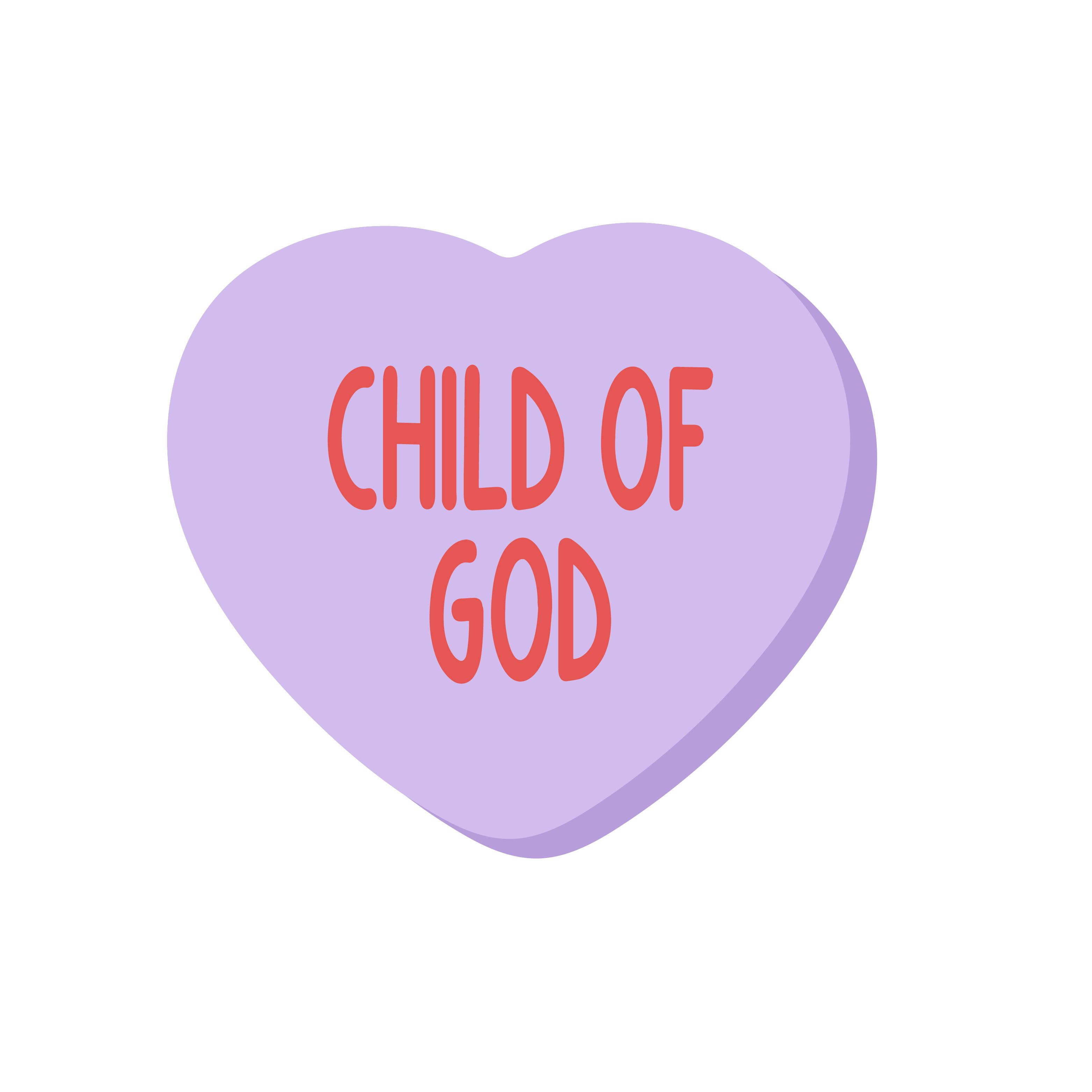 Christian Conversation Heart - Child of God - Digital Cut File|D-1243891
