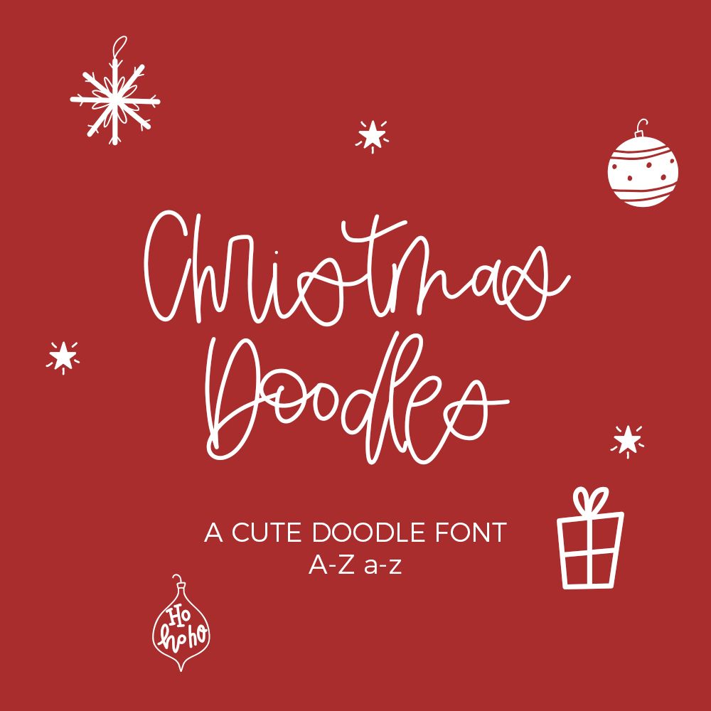 Christmas Doodles Font|D-1229950