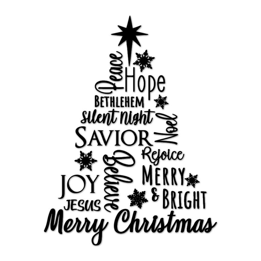 Christmas Tree Words, Jesus, Peace, Hope, Merry Christmas|D-1235886