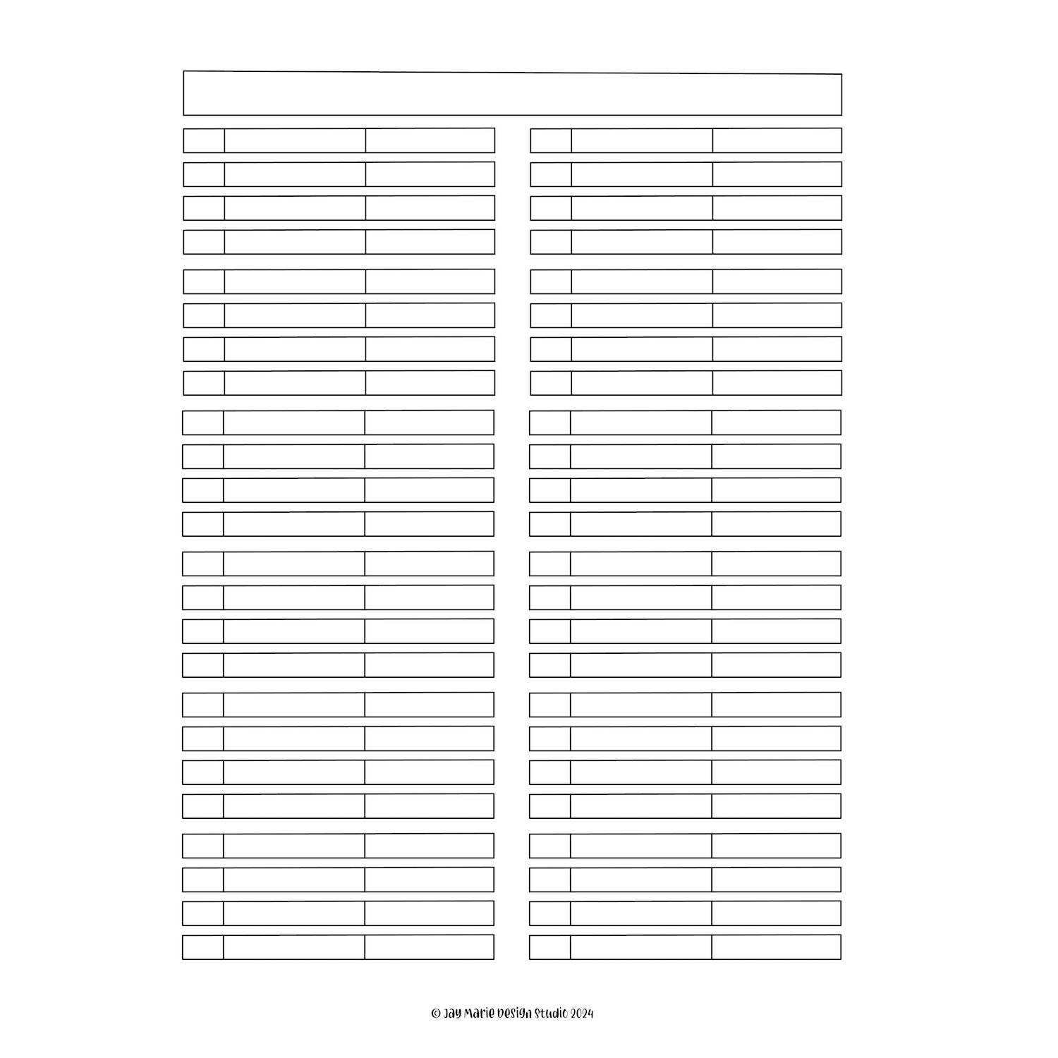 Printable Artist Tools Color Swatch Template #1|D-1237915
