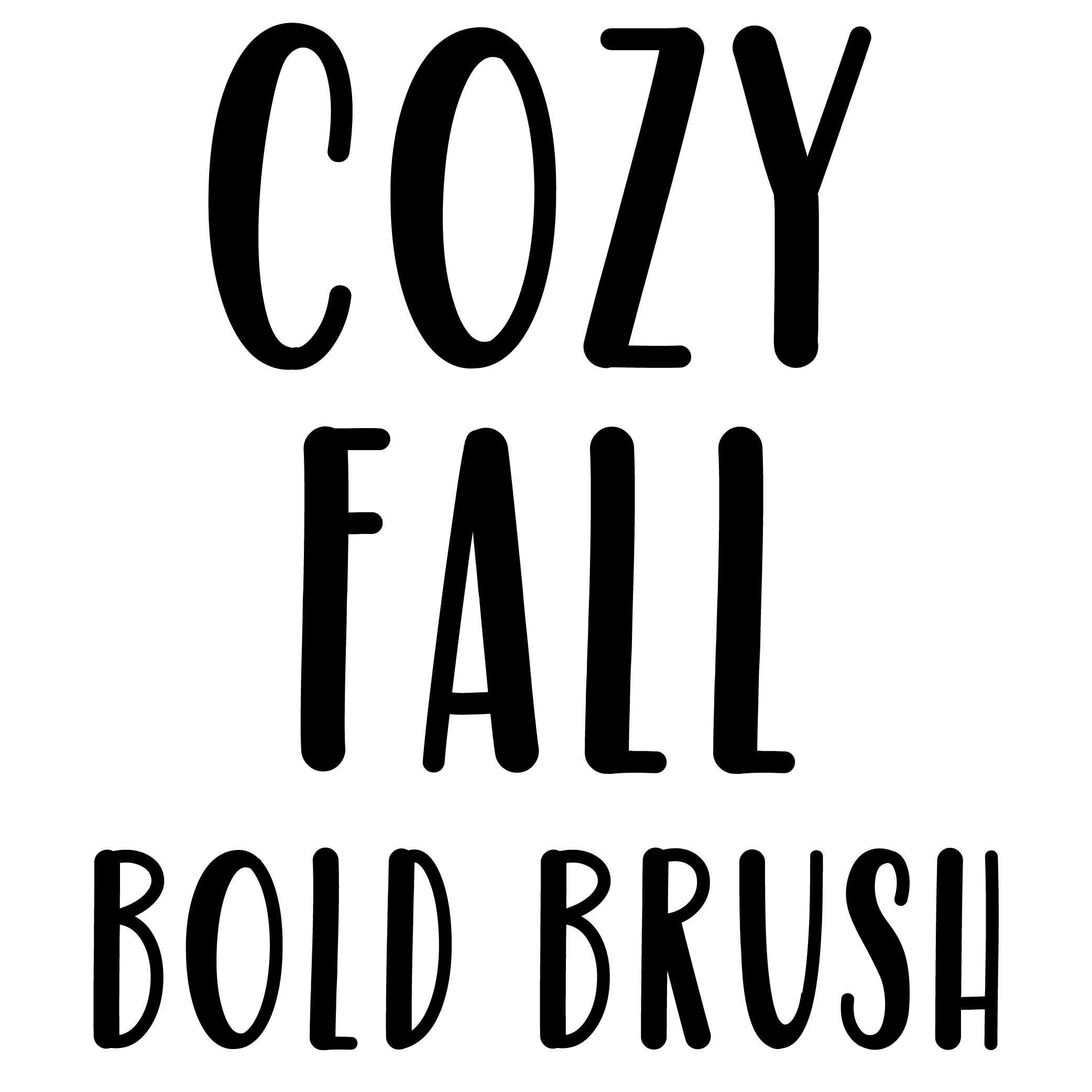 Cozy fall bold brush font|D-1226655