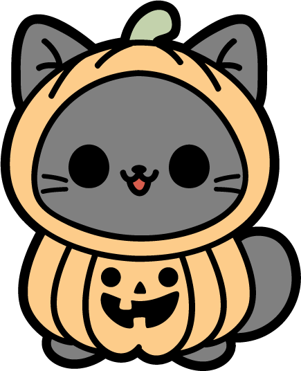 cute cat in pumpkin costume|D-380271