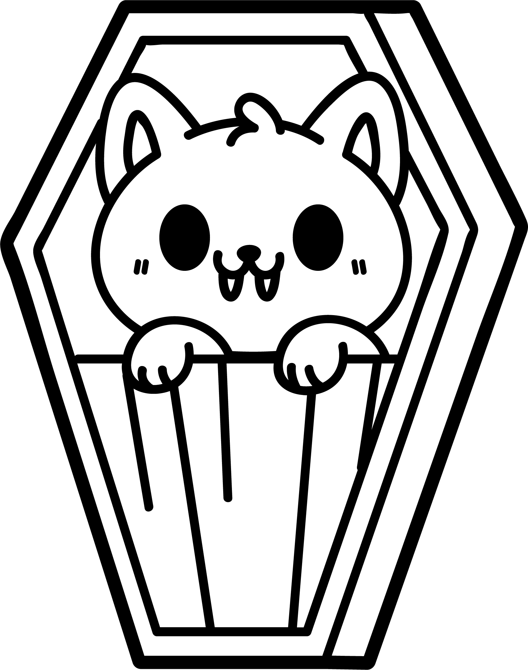 how to draw a vampire cat