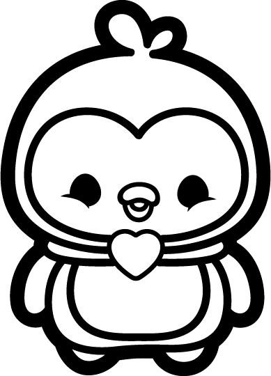 chibi simple penguin lineart|D-1234247
