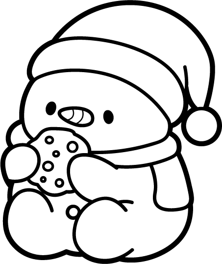 santa eating cookies coloring pages