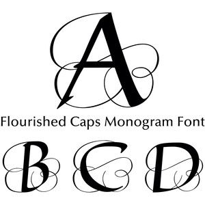 flourished capitals monogram font|262149