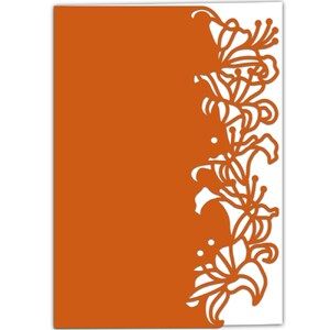 Lily Flower Lace Edged Card|383643