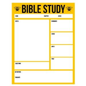 Bee Bible Study Printable|449883
