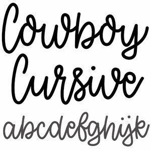 Cowboy cursive handwriting font