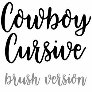 Cowboy cursive brush version|470040