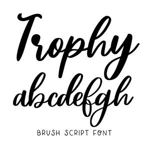 BFC Trophy Brush Script Cursive Wedding Font|476349