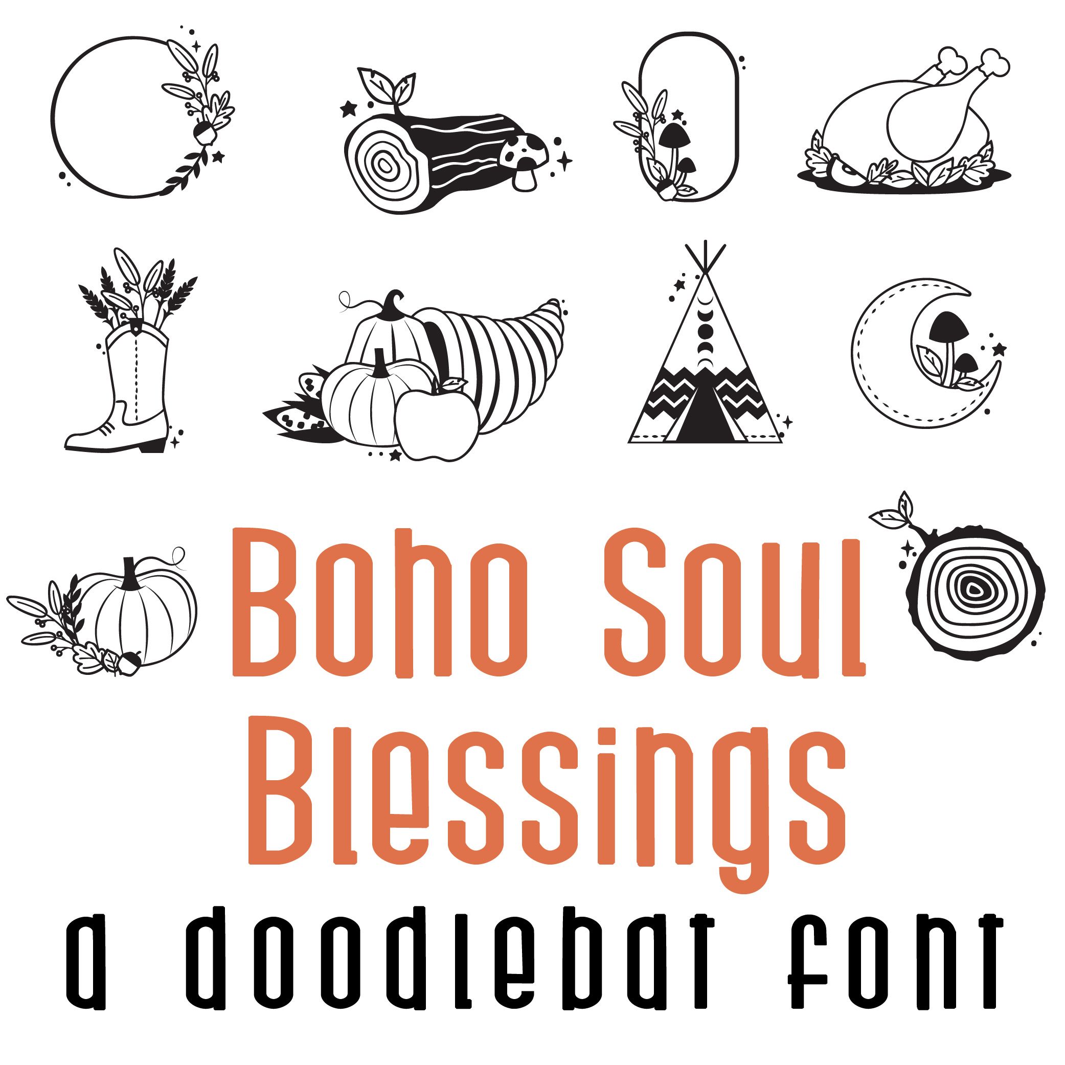 Boho Soul Blessings Doodlebat Font|D-1233547