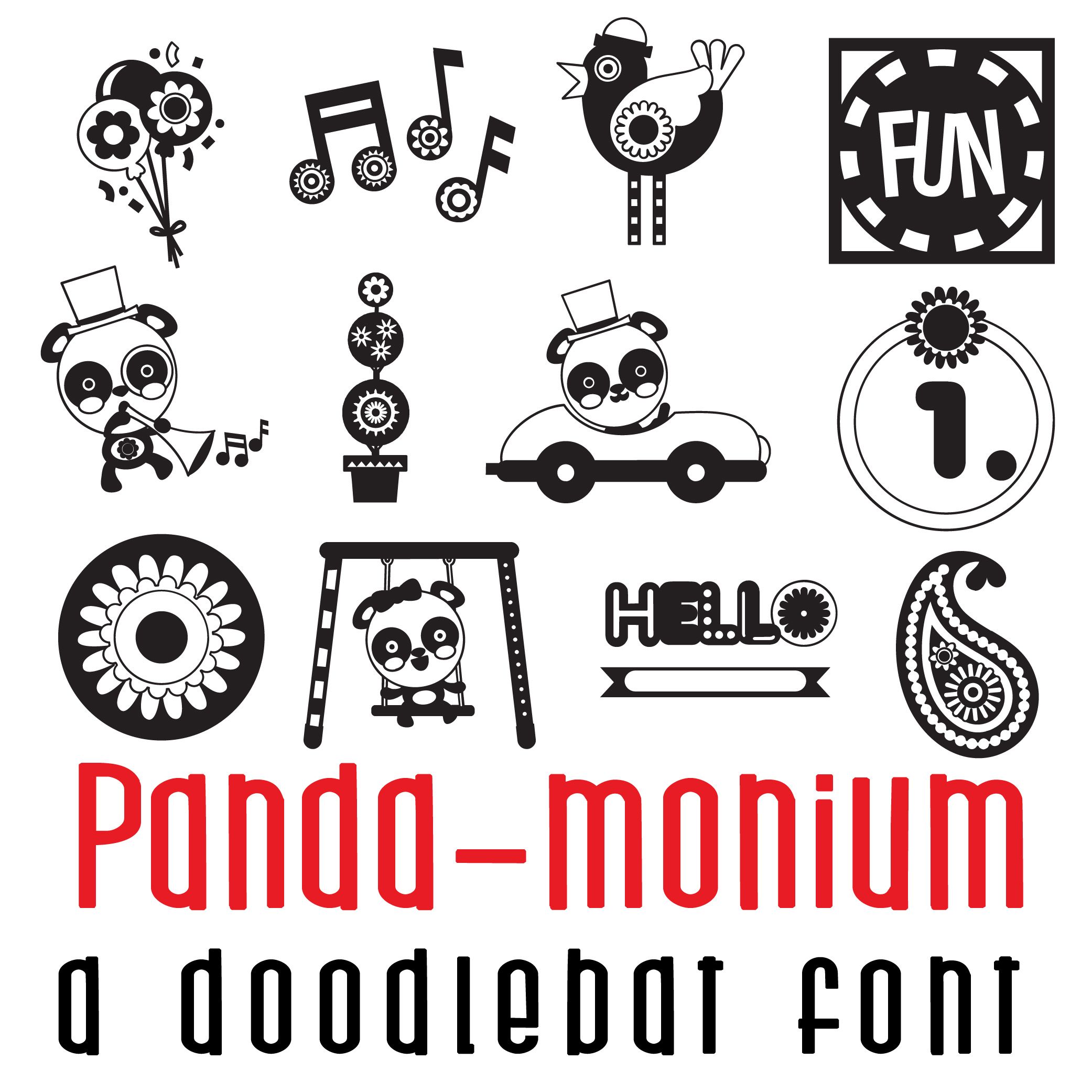 Panda-Monium Doodlebat Font|D-1237940