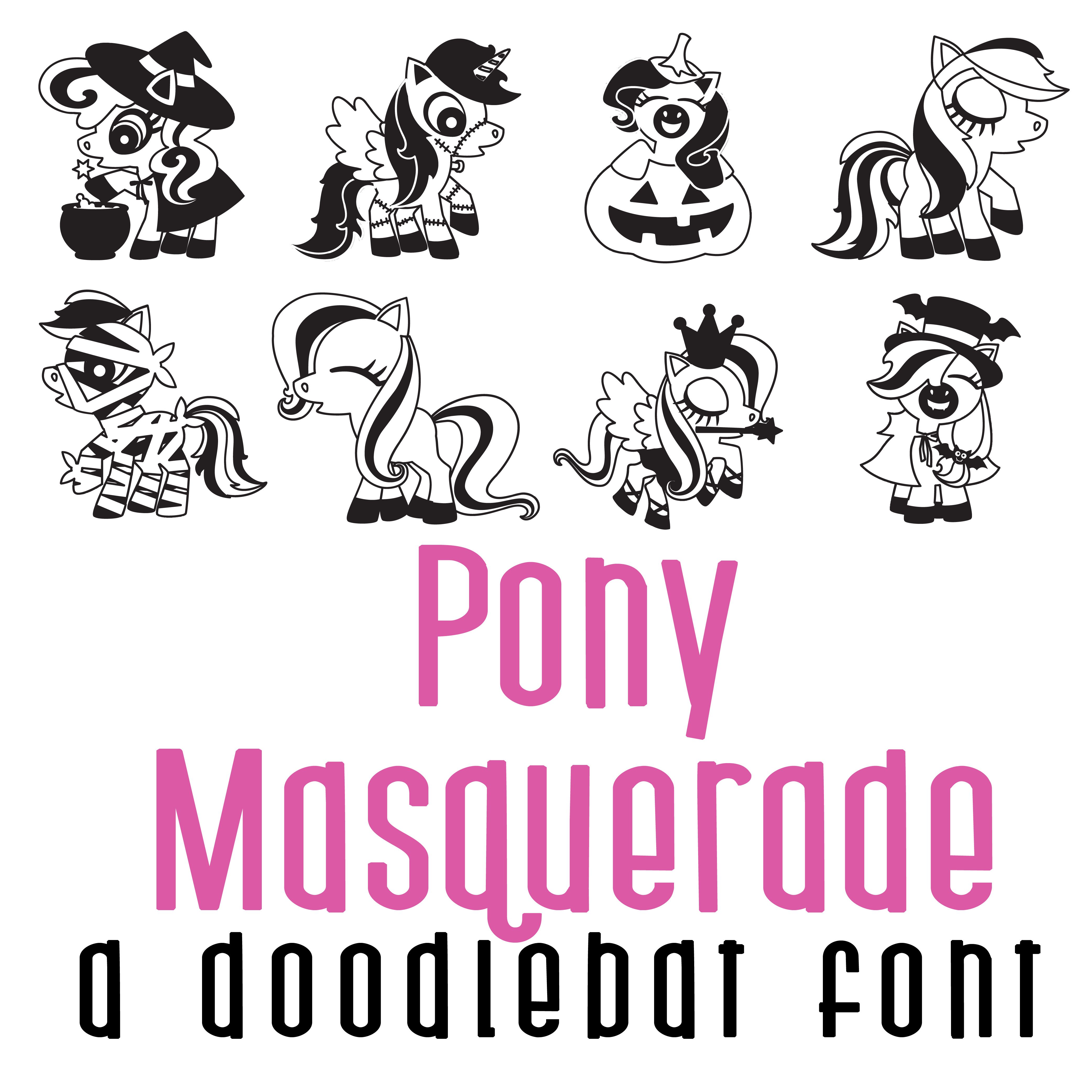 Pony Masquerade Doodlebat Font|D-1226936