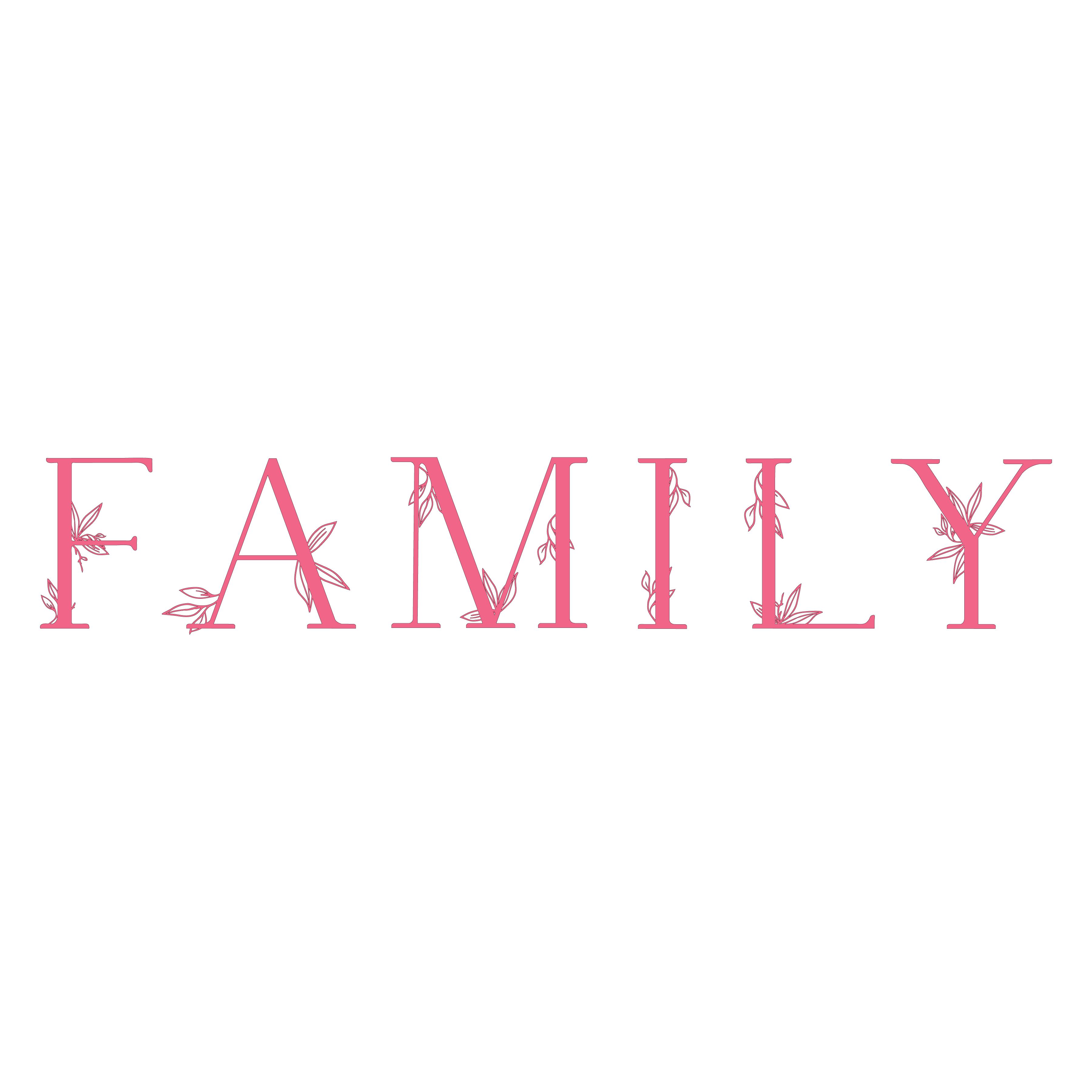 Decorative Family Word|D-1241223