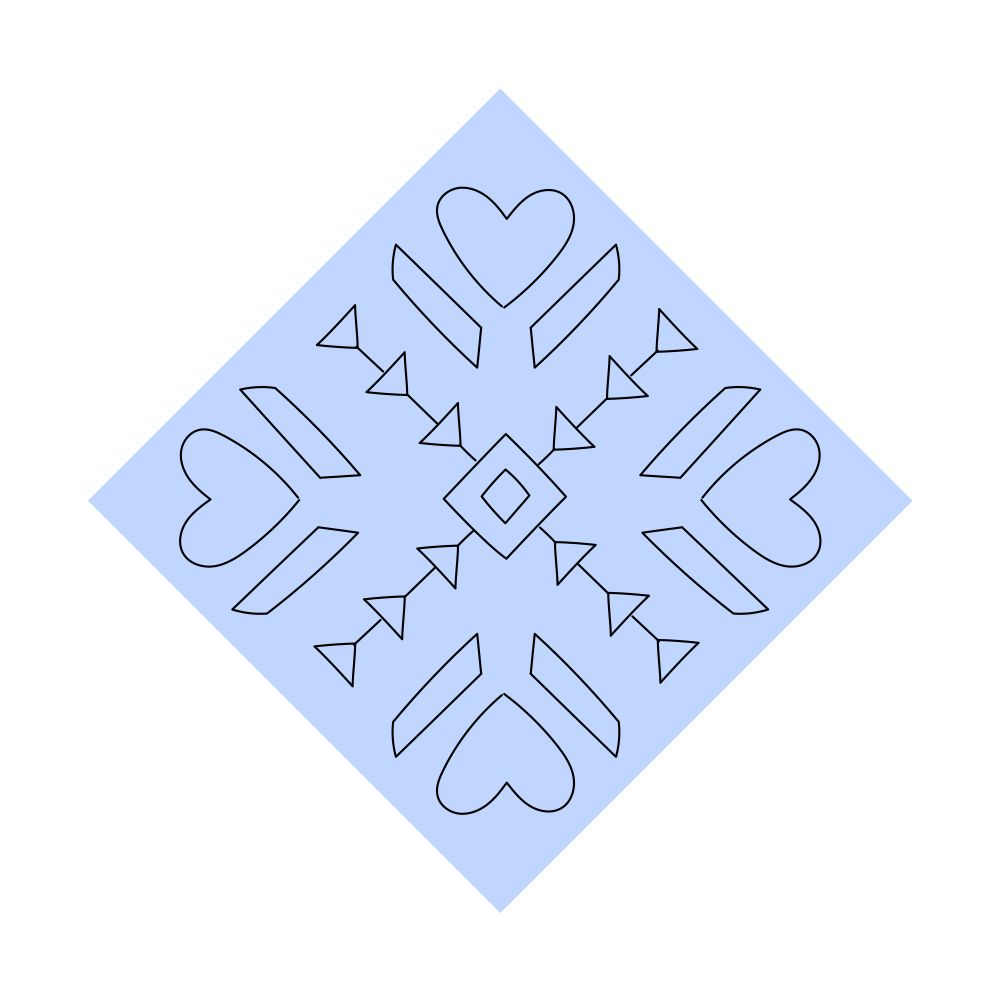Scandinavian Folk Snowflake Sketch Design|D-1233386