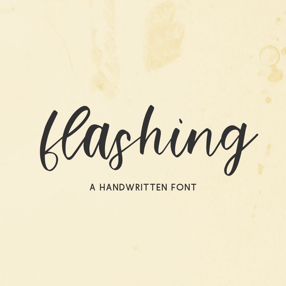Flashing Script Font|D-376816