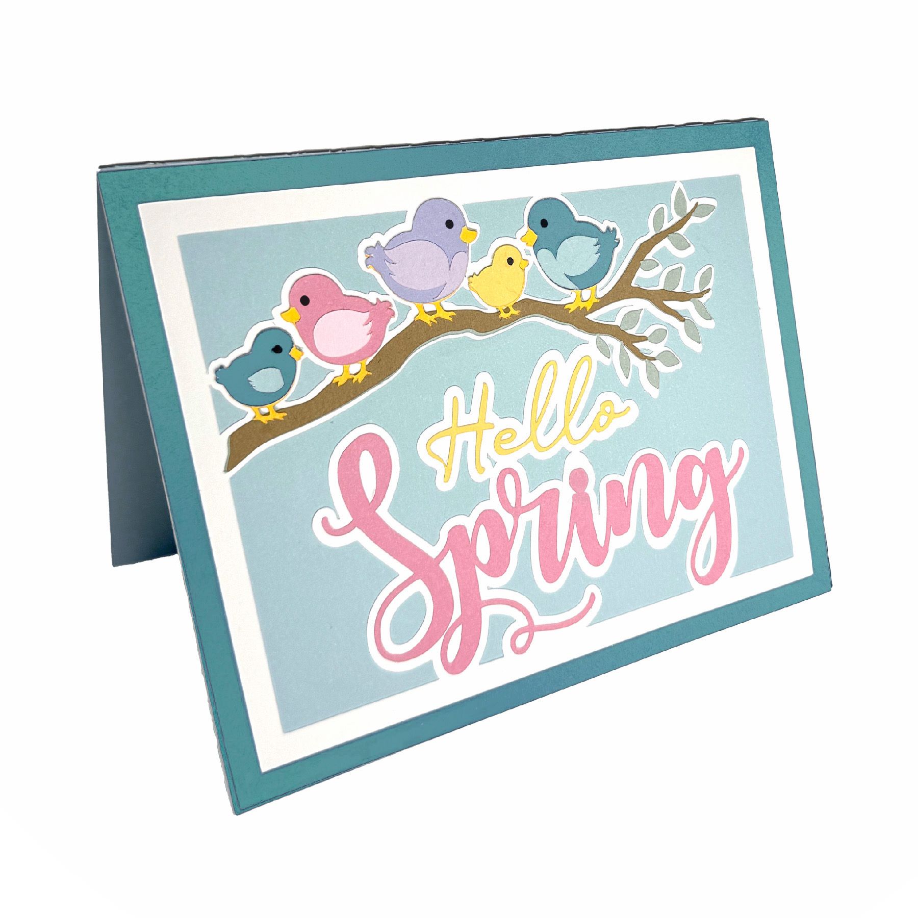 Hello Spring Baby Chicks Shadowbox Card|D-1235887