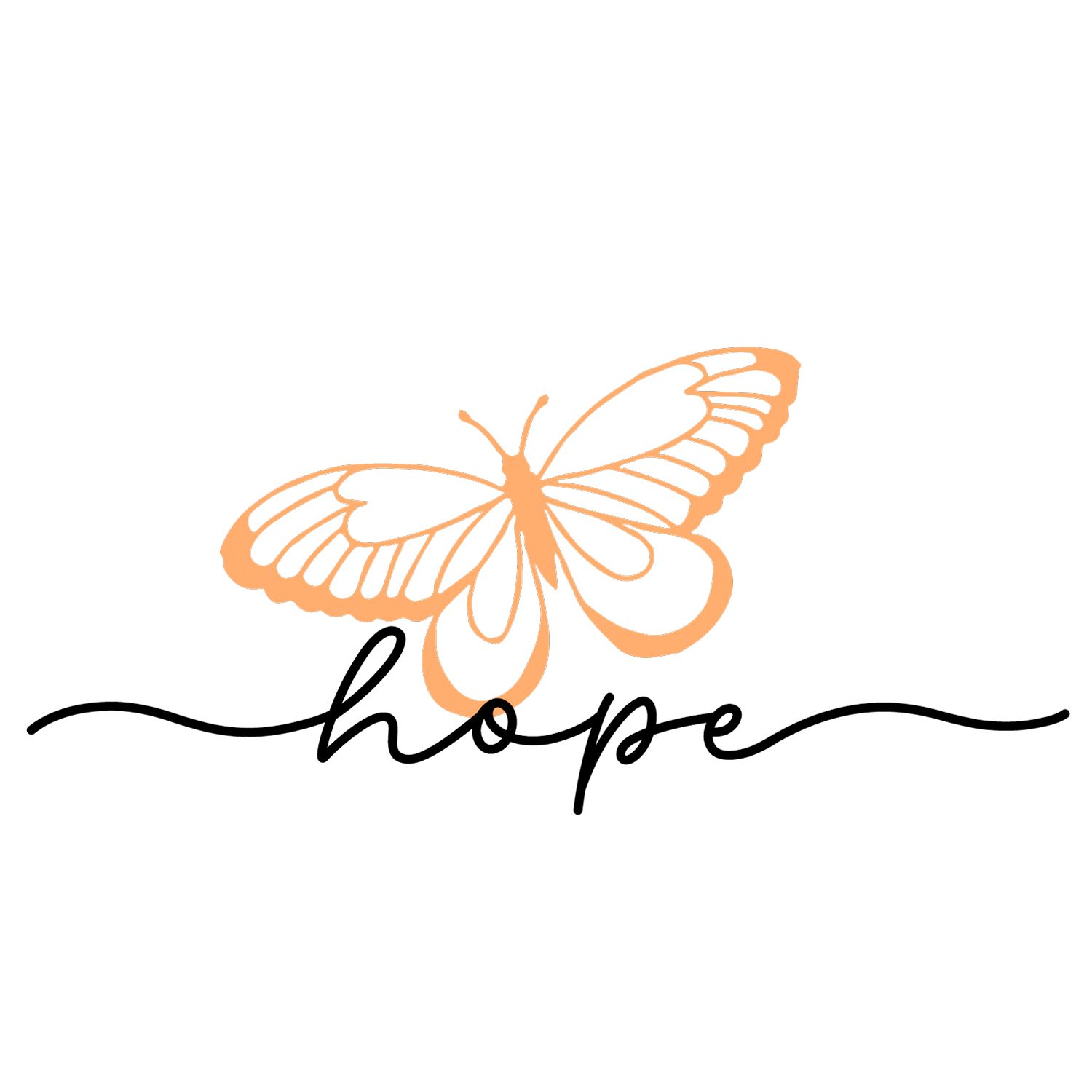 Hope Butterfly Word|D-380938