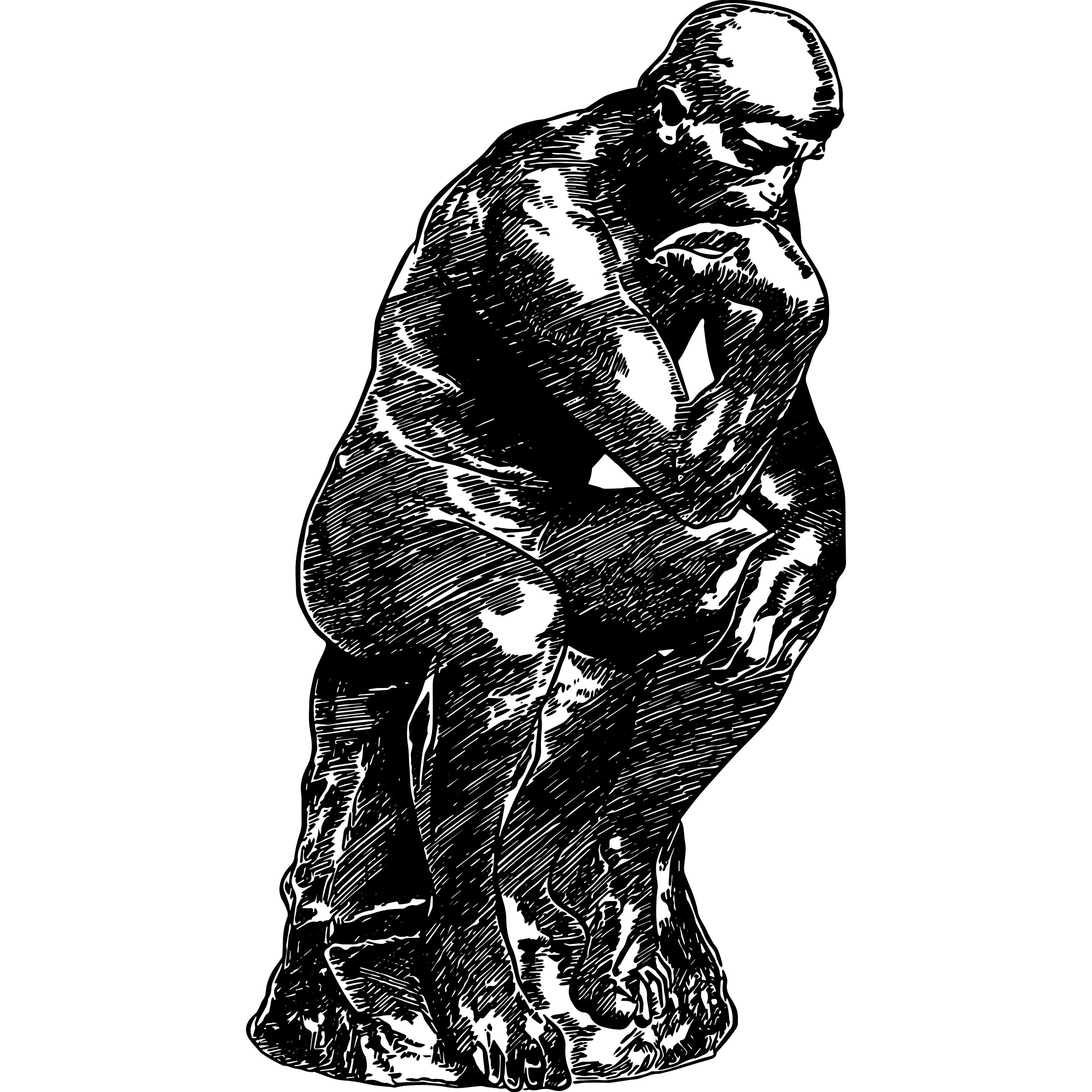 The thinker illustration|D-1237015