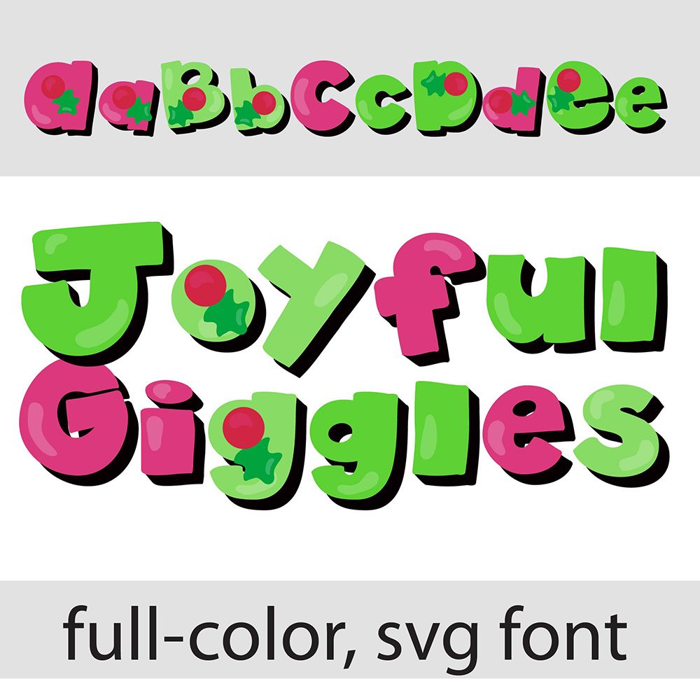 Joyful Giggles More Color Font|D-1233921