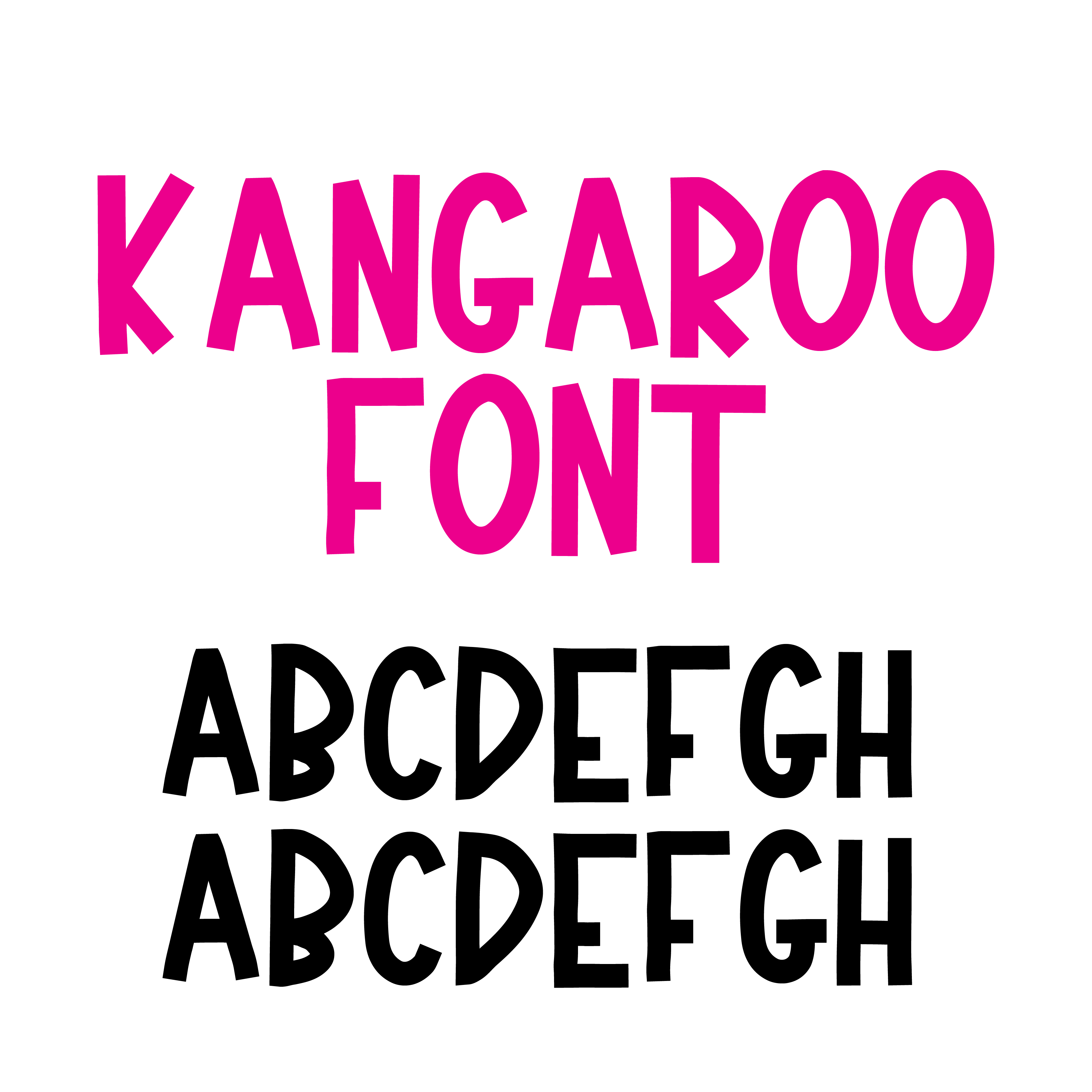 Kangaroo Block Font|D-378478