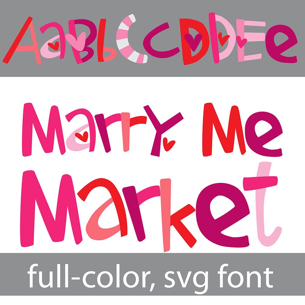 Marry Me Market Color Font|D-1245338