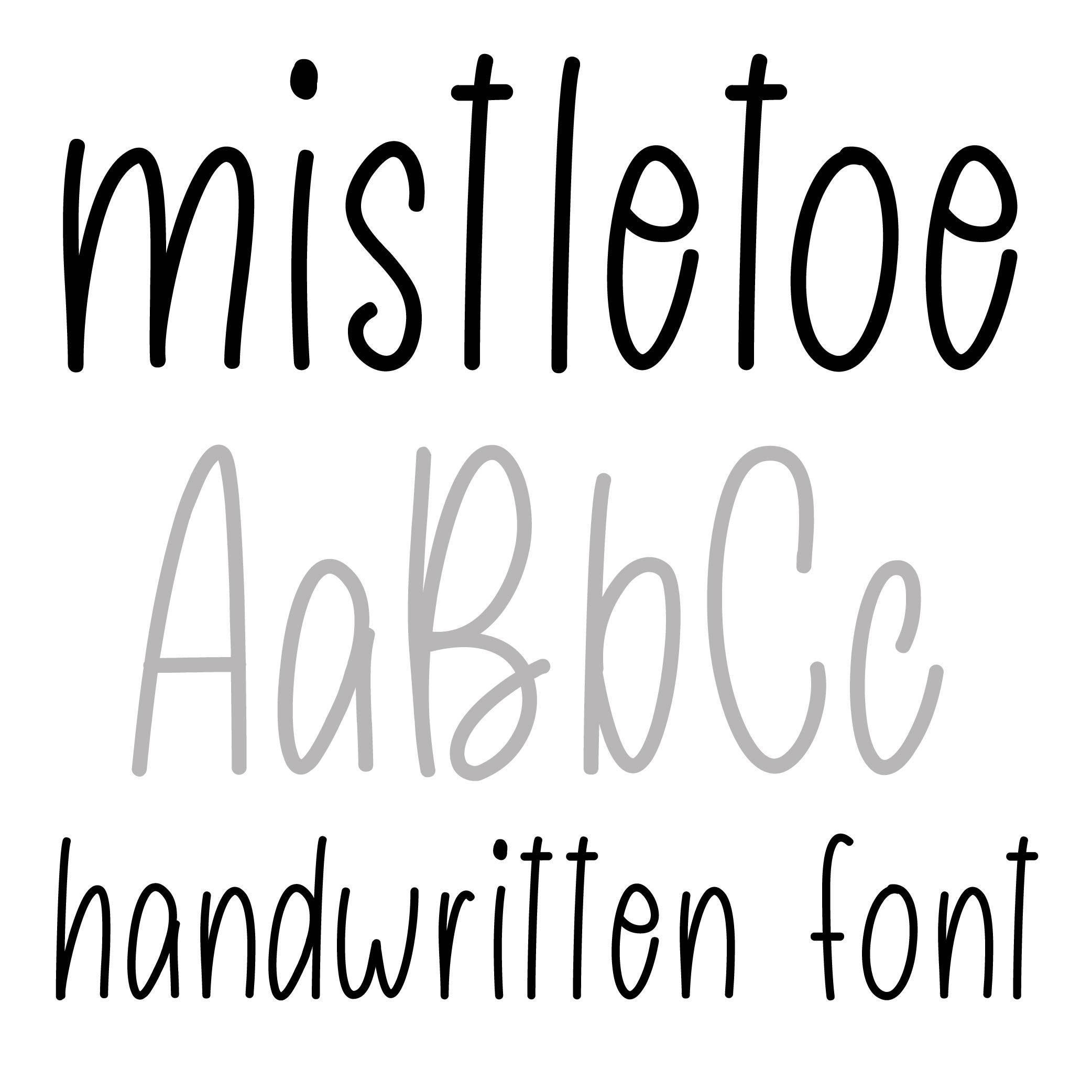Mistletoe handwritten font|D-1235419
