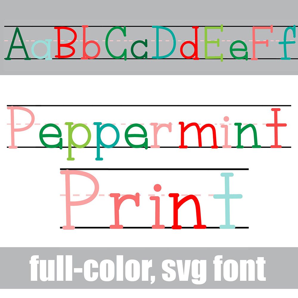 Peppermint Print Color Font|D-1237926