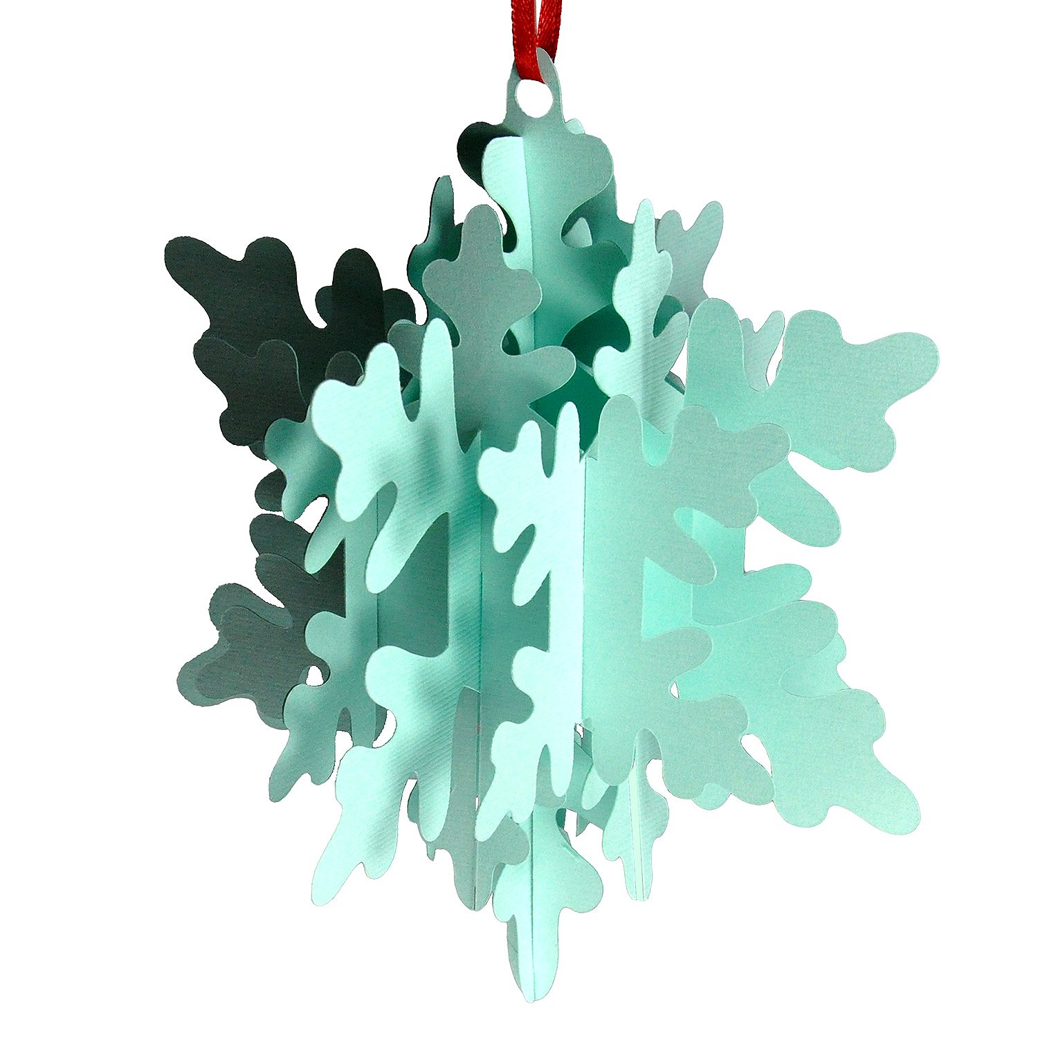 3D Interlocking Sliceform Glueless Snowflake Ornament|D-1237923