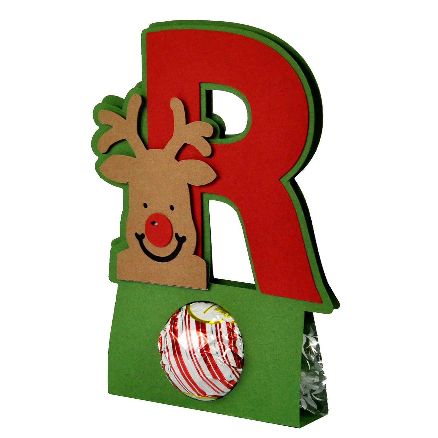 Letter R Christmas Candy Holder |D-1237145