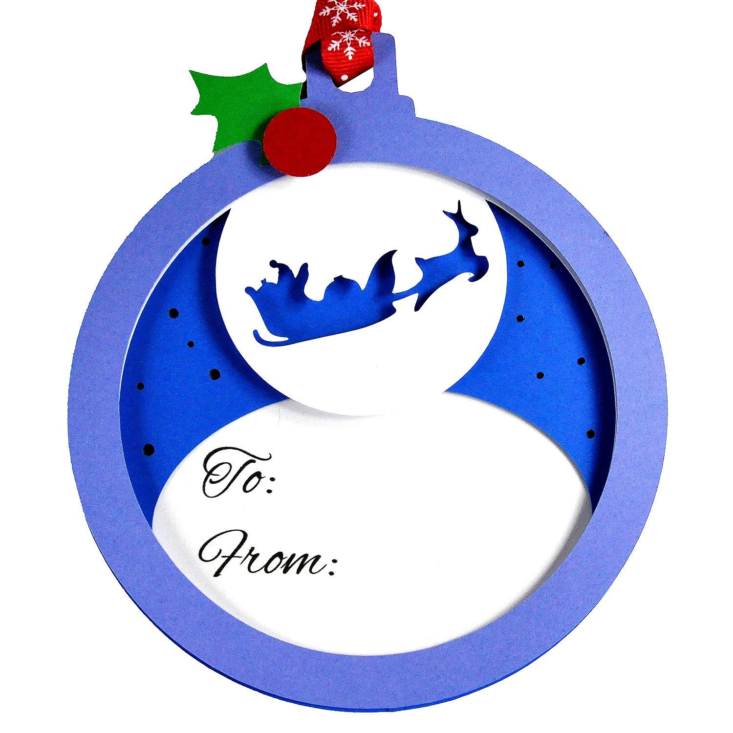 Santa’s Sleigh – Shadow Box Ornament/Tag|D-1230839