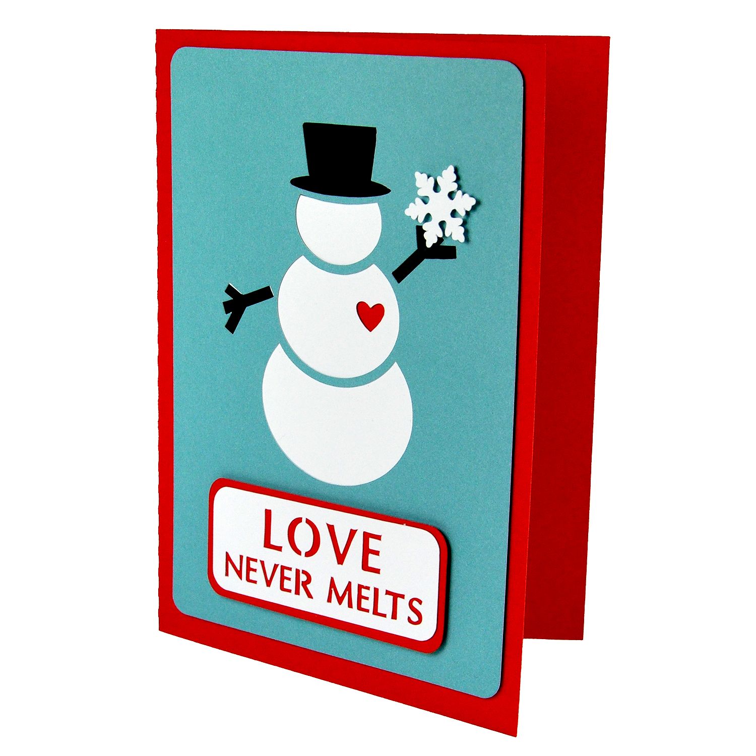 Snowman Love – Layered Stencil Card |D-1233542