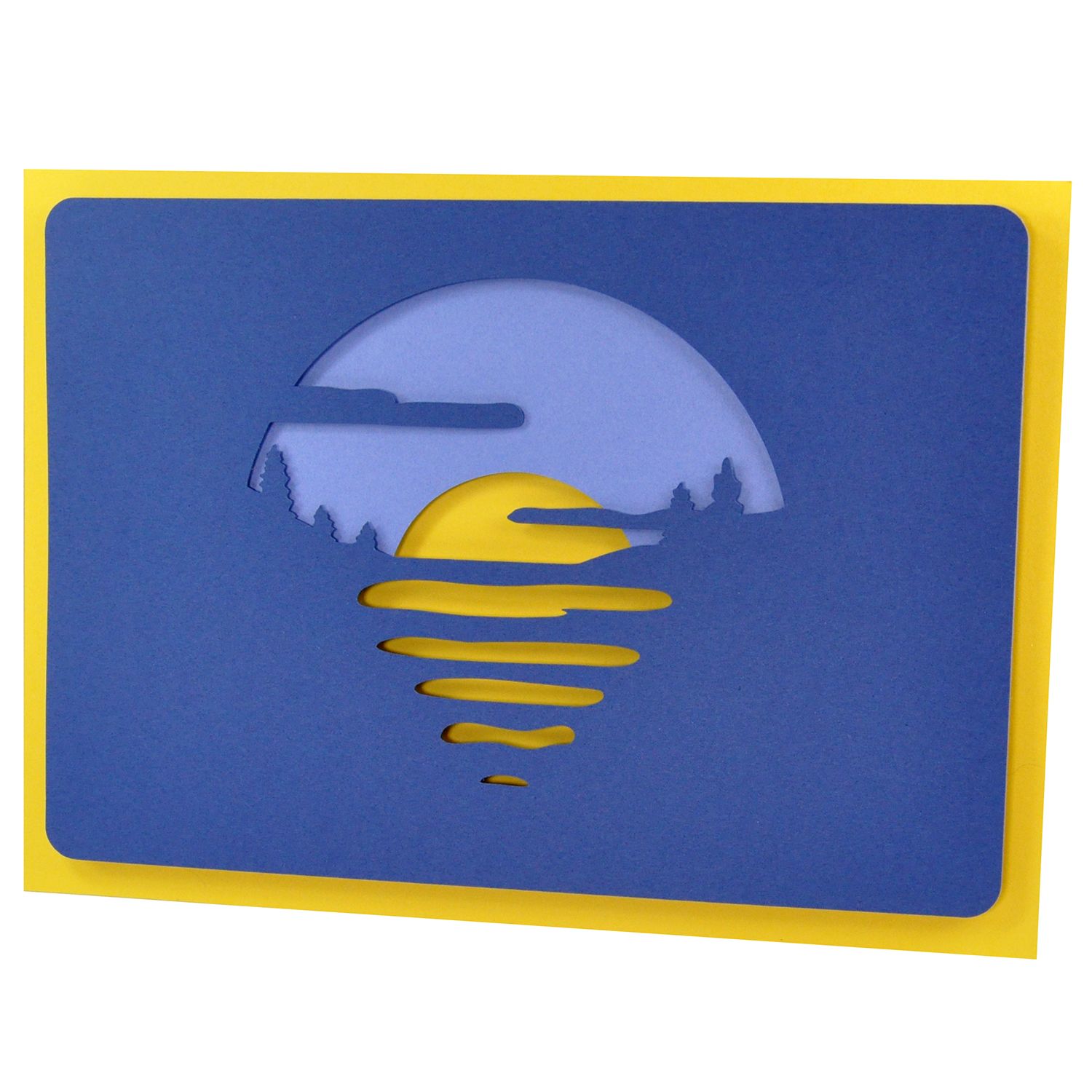 Sunrise – Landscape Layered Stencil Card