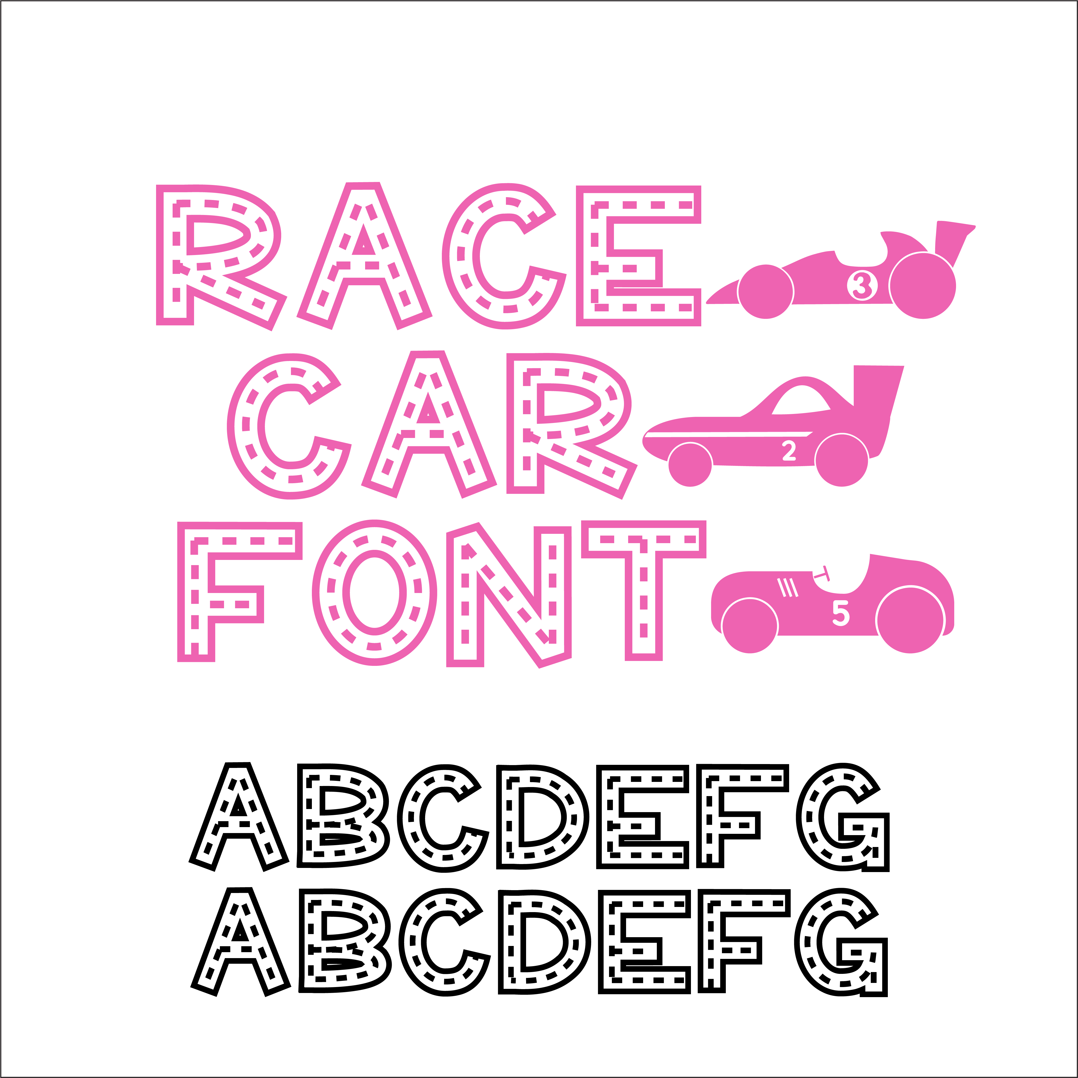 Race Car Font|D-380445