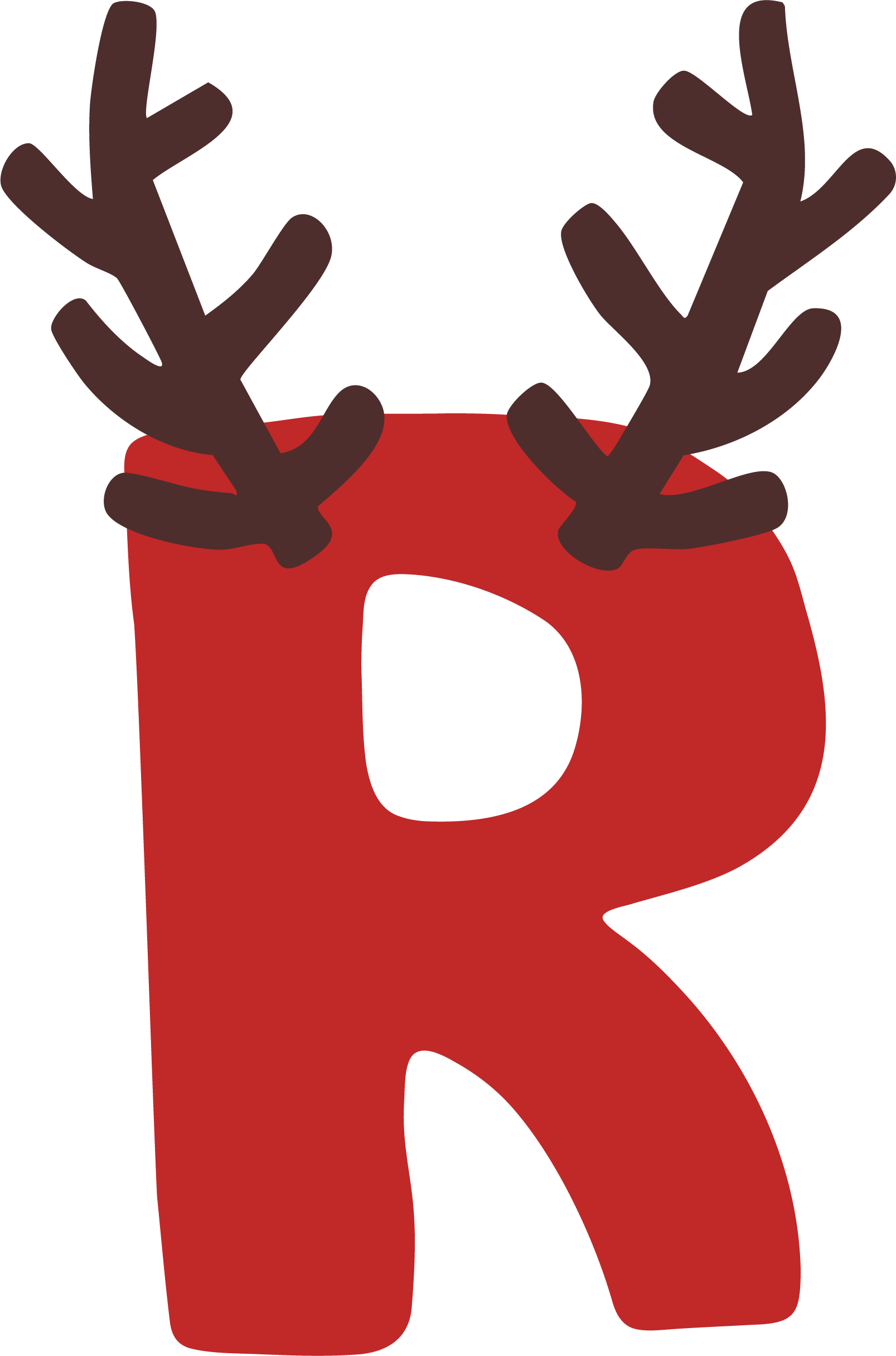 Reindeer R Monogram|D-1235046