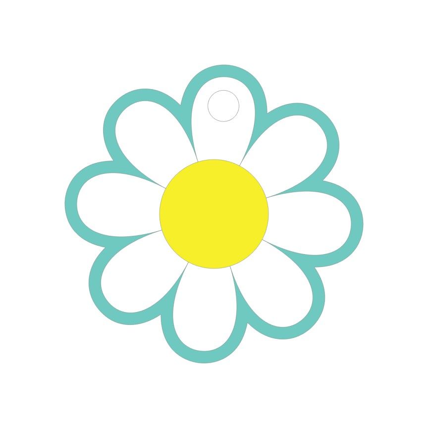 Layered Daisy Flower Tag|D-1235641