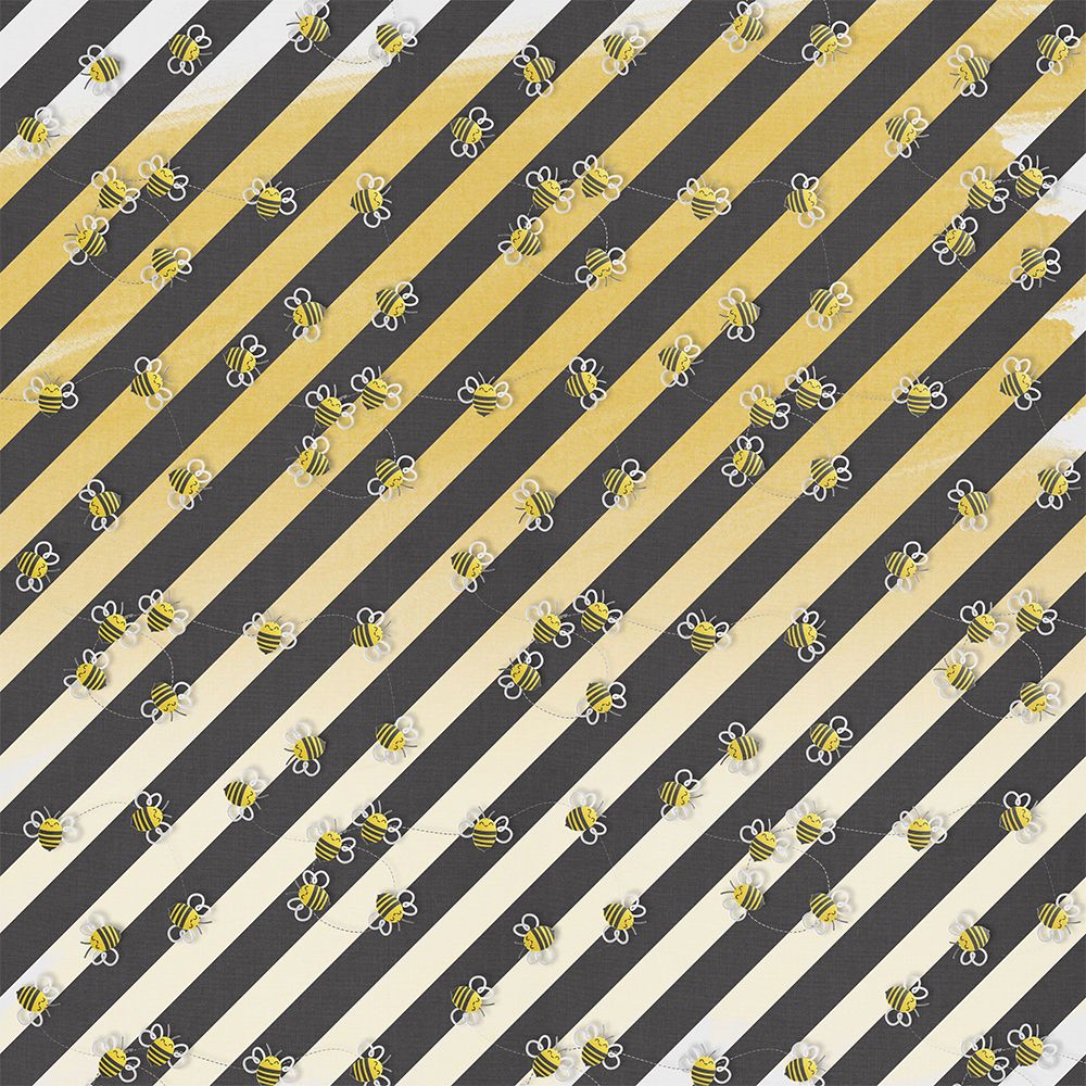 bee stripes paper style pattern|D-1238813